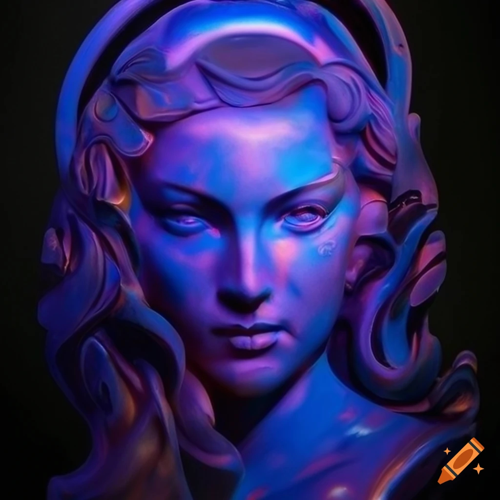 4k ultra hd sculpture with intricate details and vibrant colors