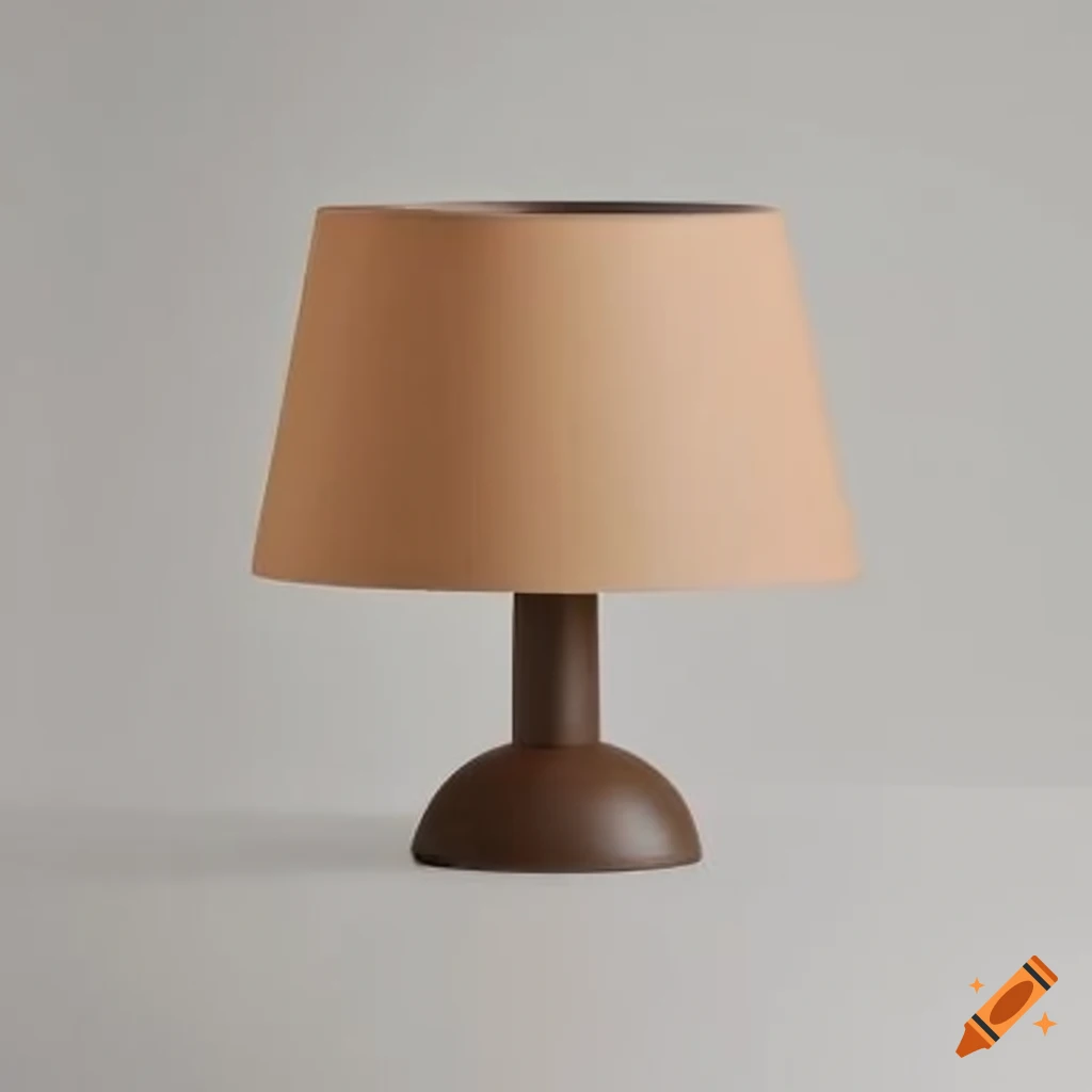 Matte dark beige plastic lamp