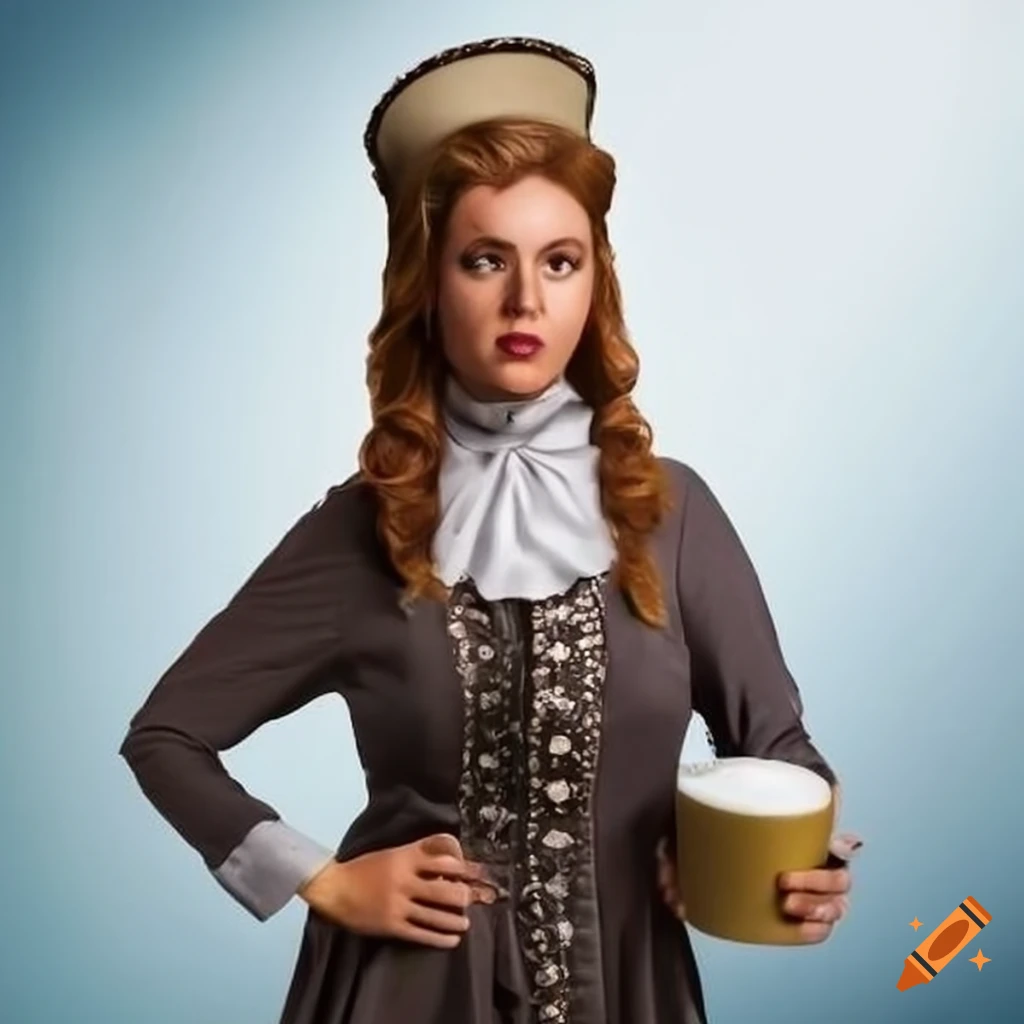 Superhero dressed as a milkmaid