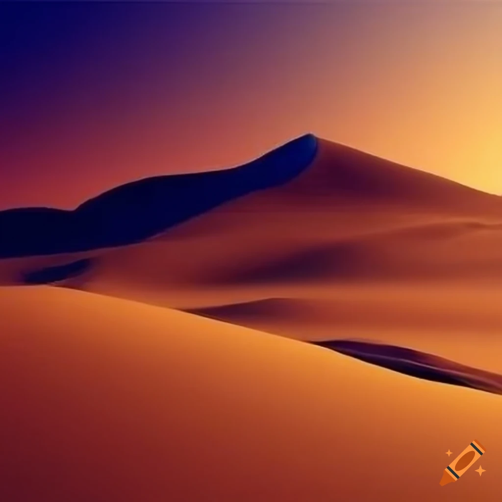 Vast and barren desert landscape on Craiyon