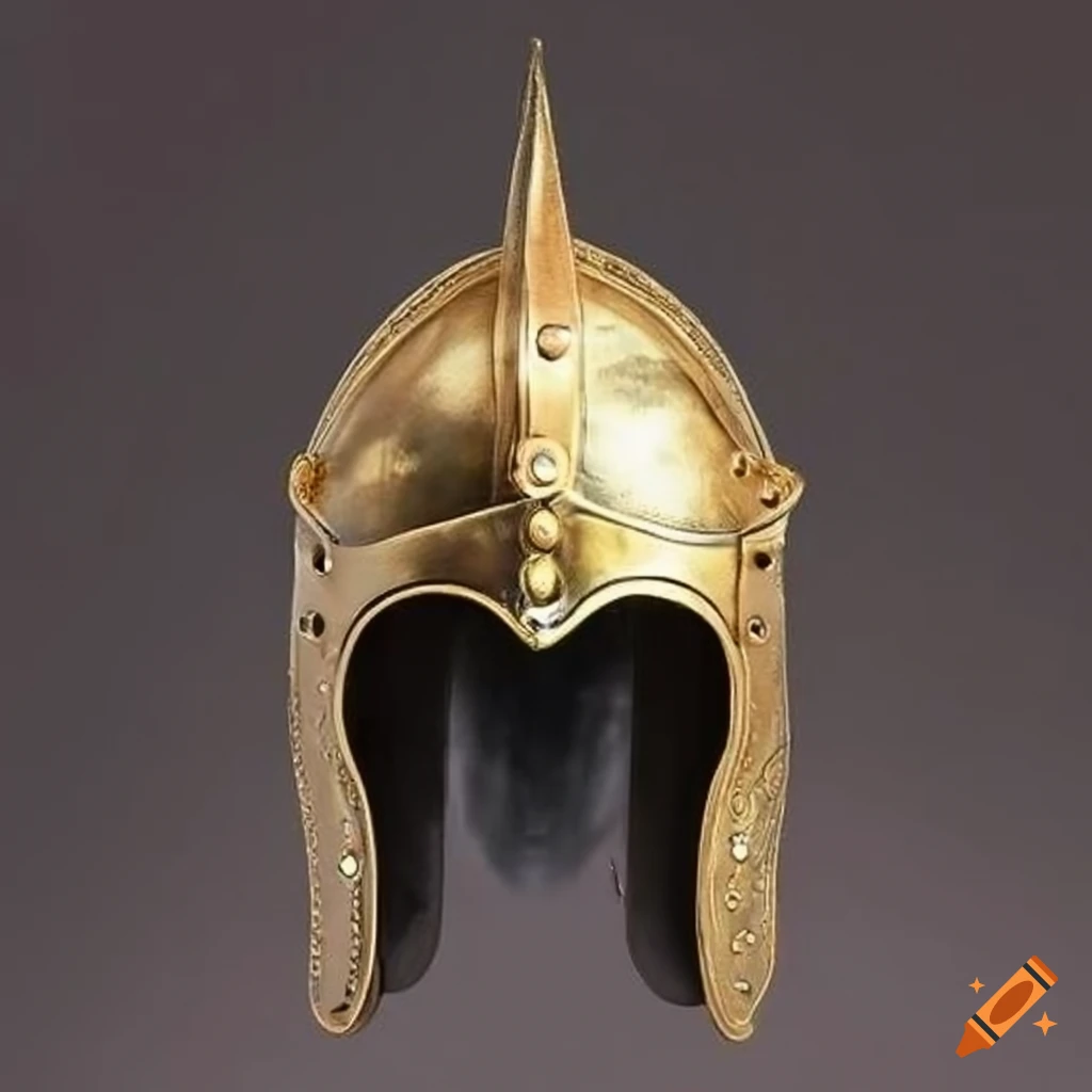 Unique gilded leather helmet from medieval times