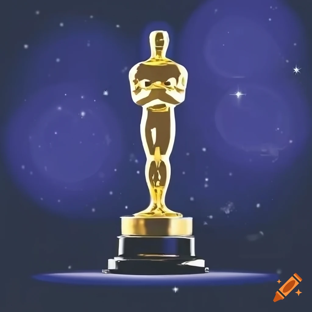 Space-themed oscar trophy