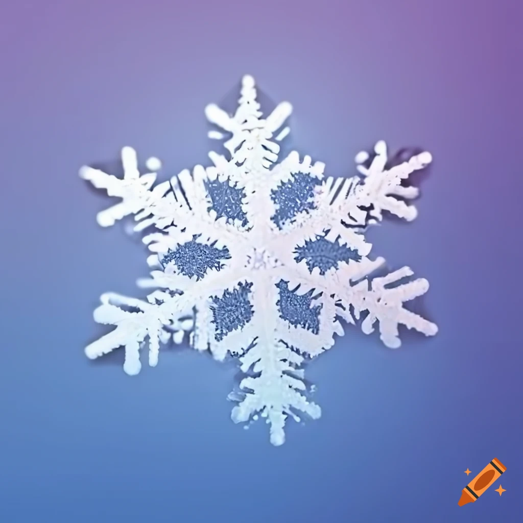 Close-up of a white snowflake