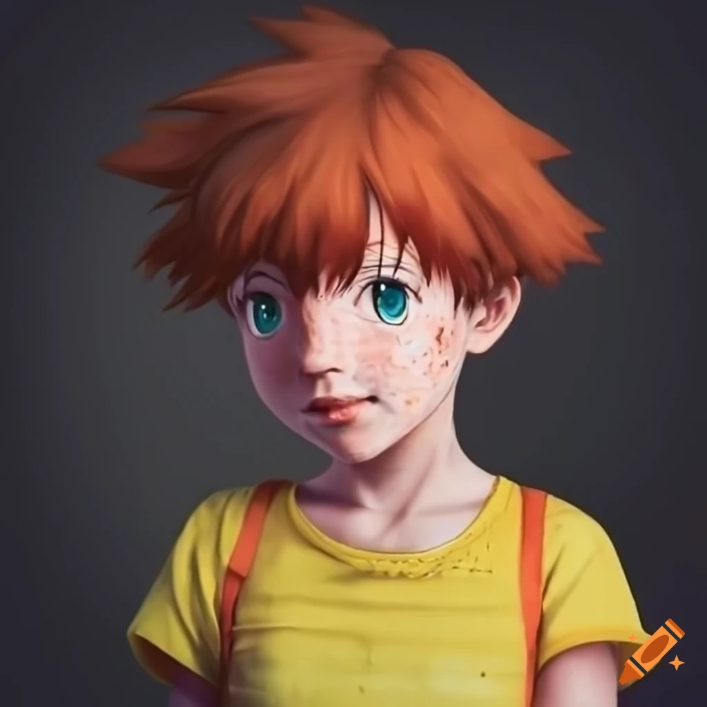 Realistic portrait of misty from pokemon