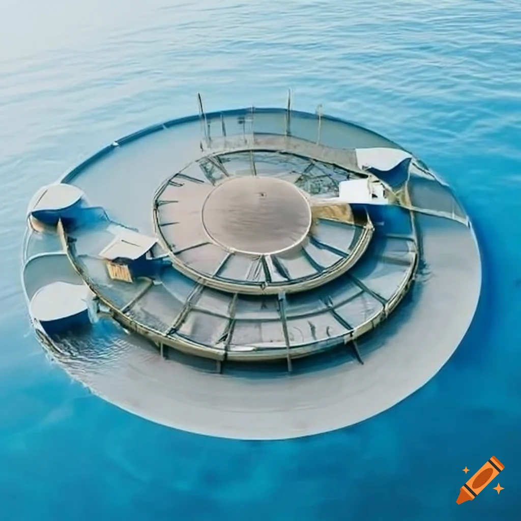 Image of floating houses in a circular formation