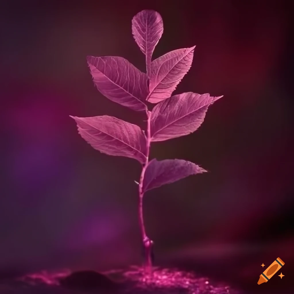 Tree sapling with pink magical aura