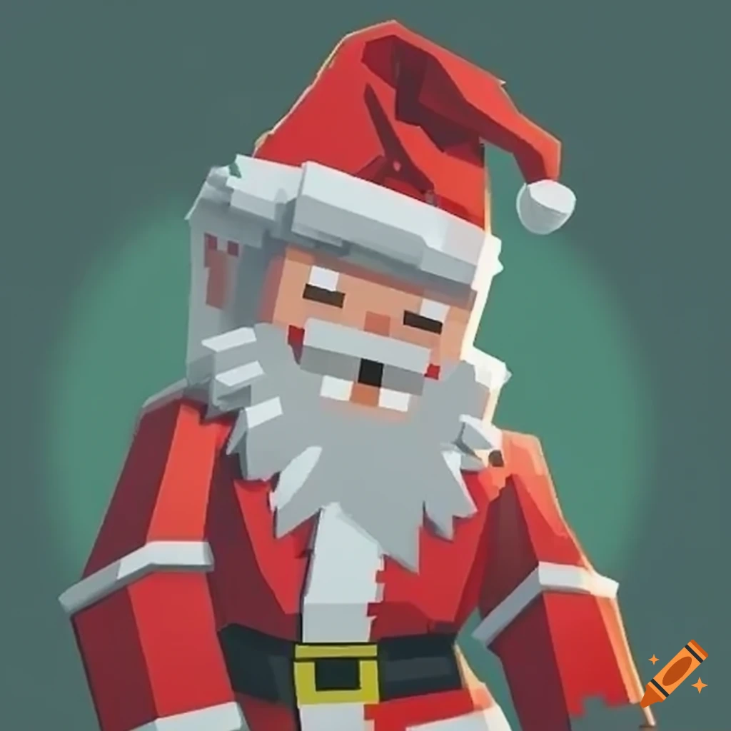 Minecraft santa claus character on Craiyon