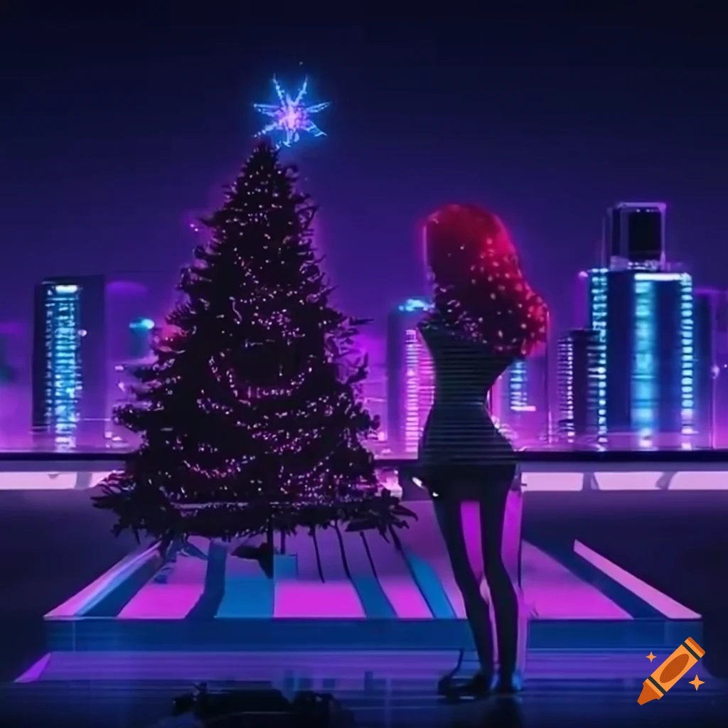 Synthwave miami christmas artwork on Craiyon