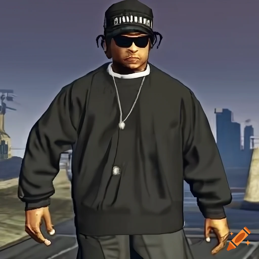 Gta v style illustration of eazy-e