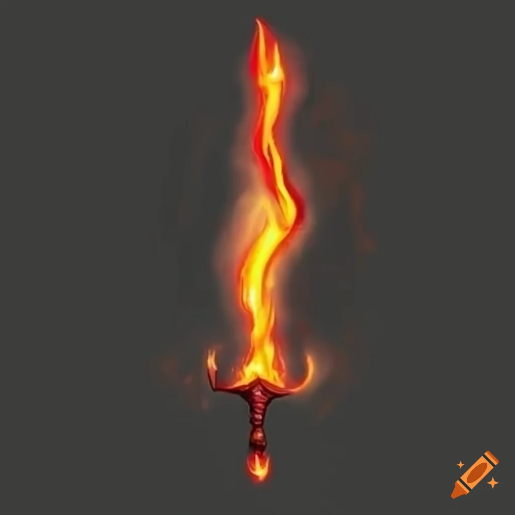 Molten fiery sword