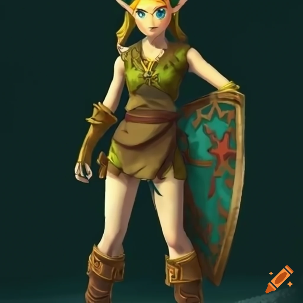 Cosplay of female link from legend of zelda