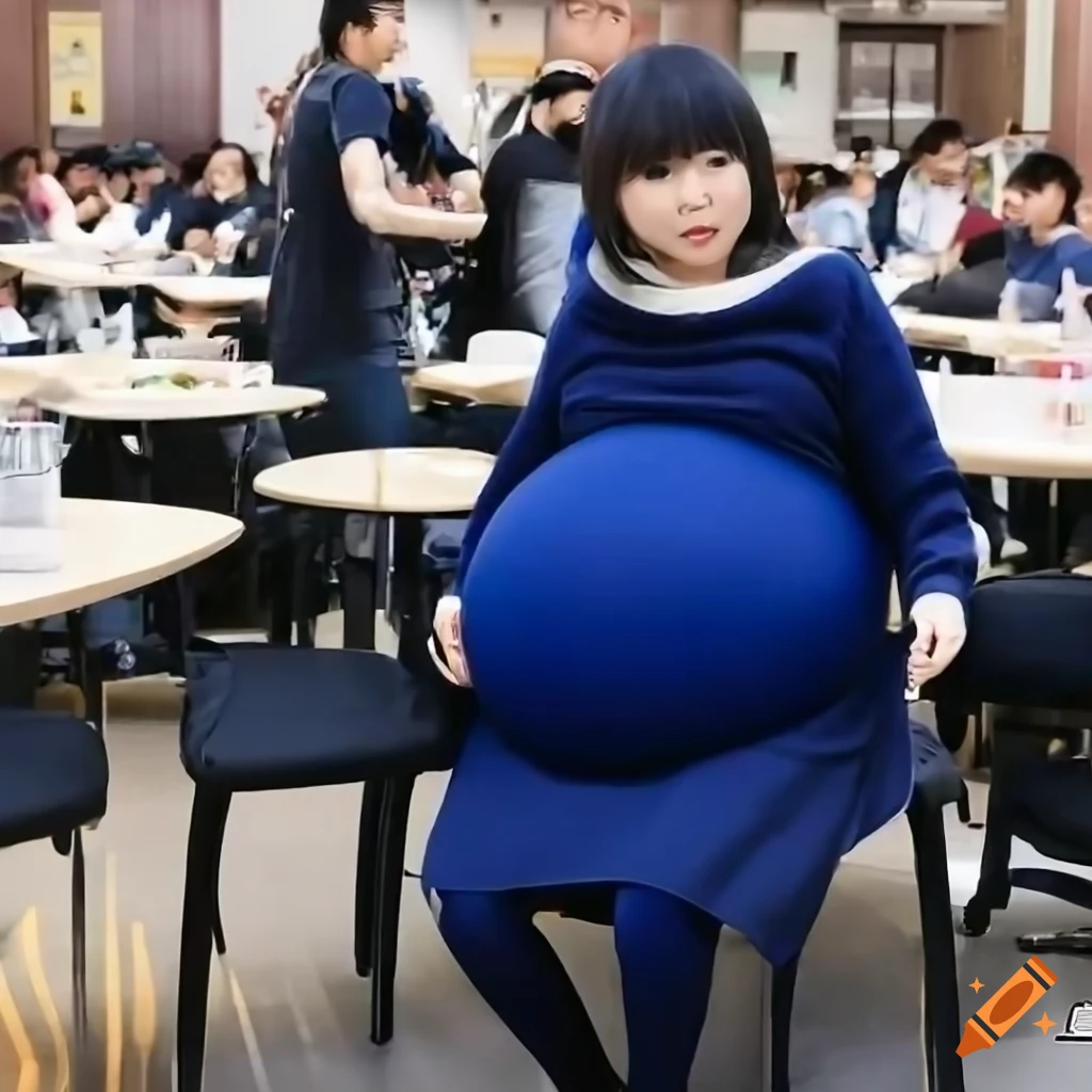 Photo Of A Pregnant Japanese Girl In Stylish Outfit