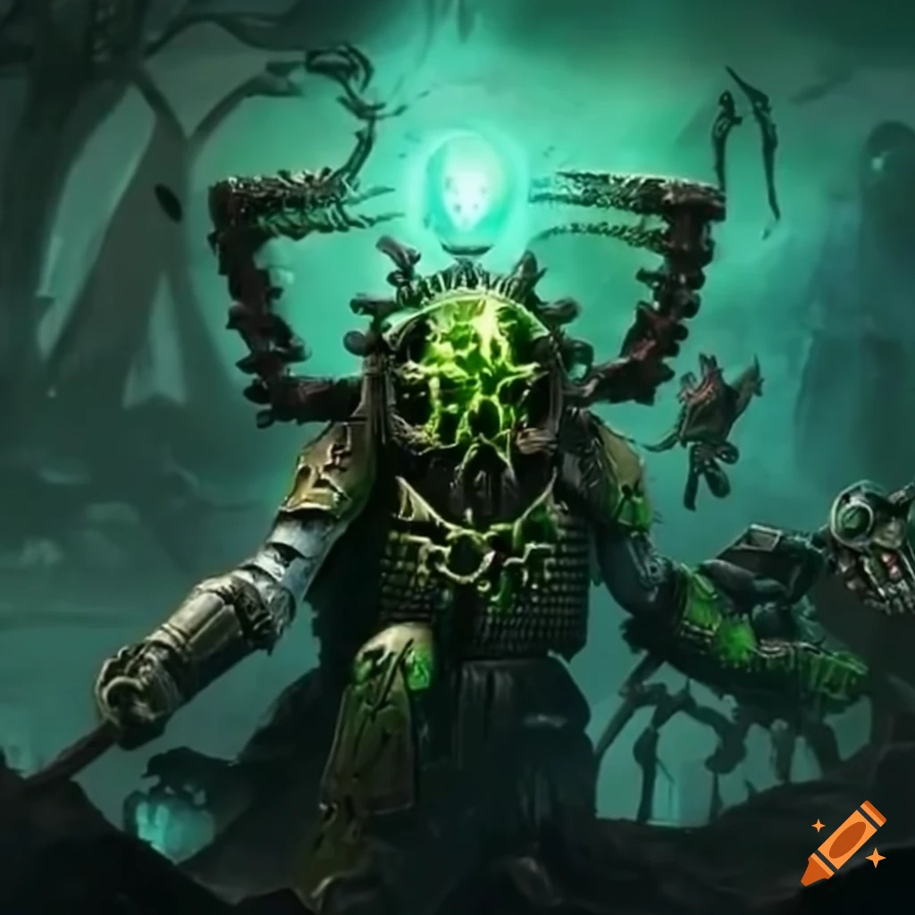 Image of warhammer 40k necron overlord on Craiyon