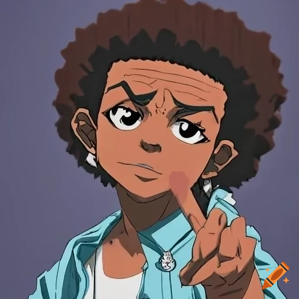 Rapper with boondocks style