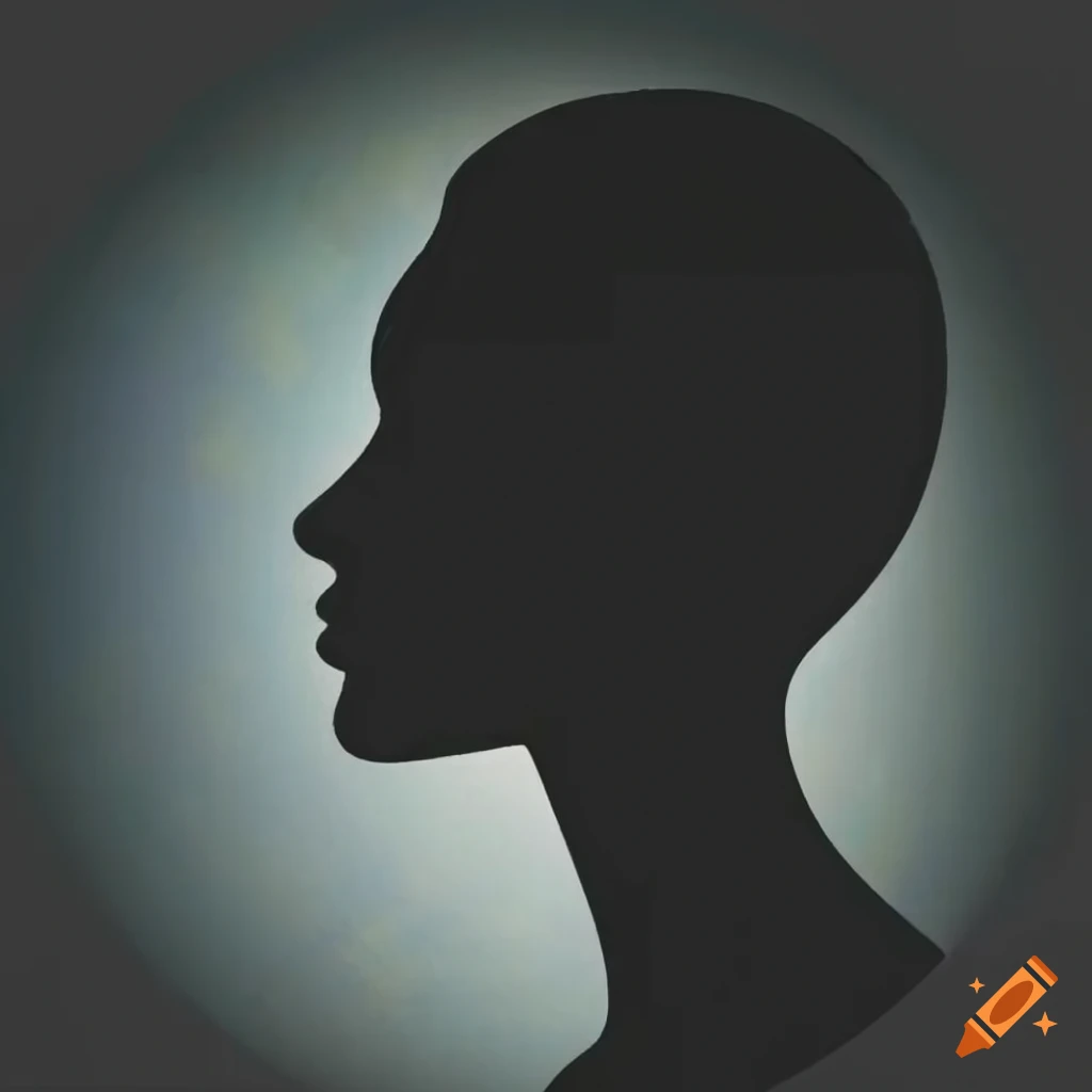 Abstract side view of a face on Craiyon