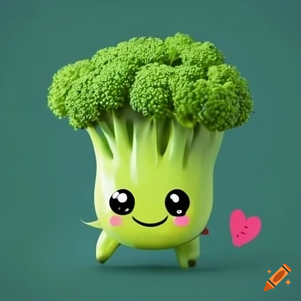 Cute picture of a broccoli