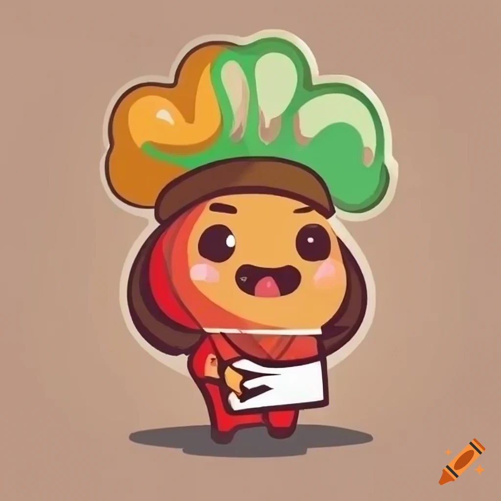Logo of a cute taco chef
