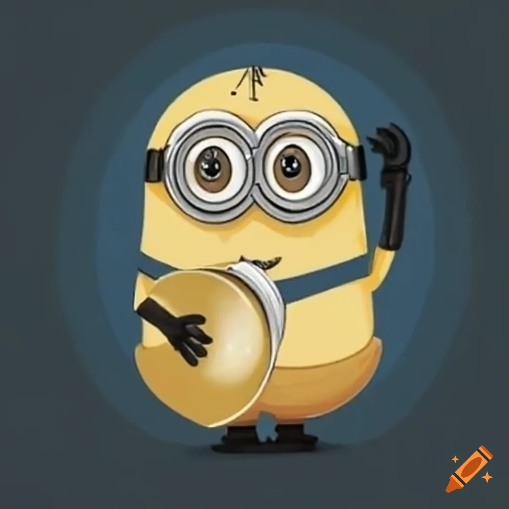 Funny image of a fat minion with a beer and a monocle