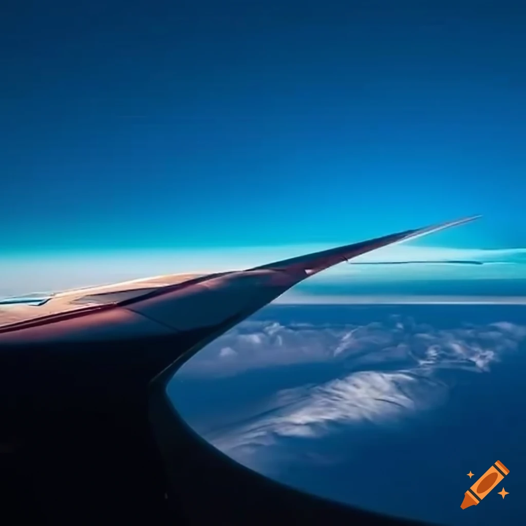 Aerial view from a 787 airplane wing