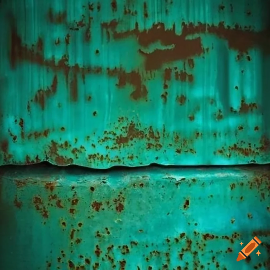 Rusty green metal texture