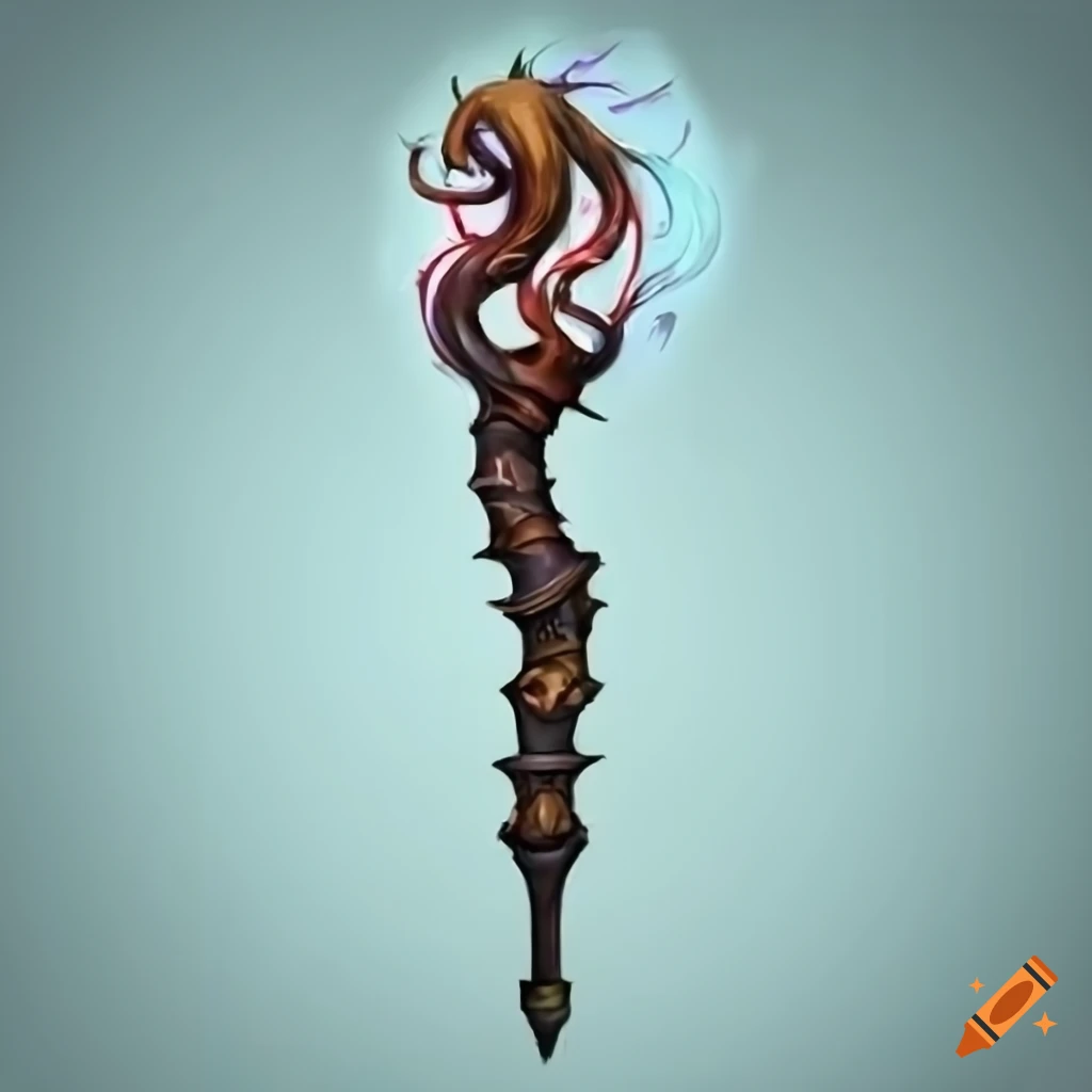 Image of a magical staff for RPG games on Craiyon