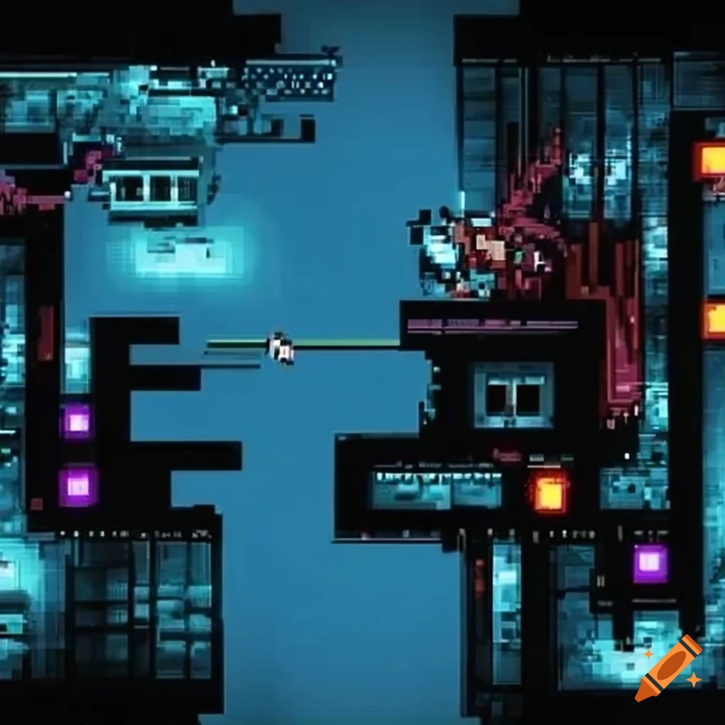 Zx spectrum platform game screenshot on Craiyon