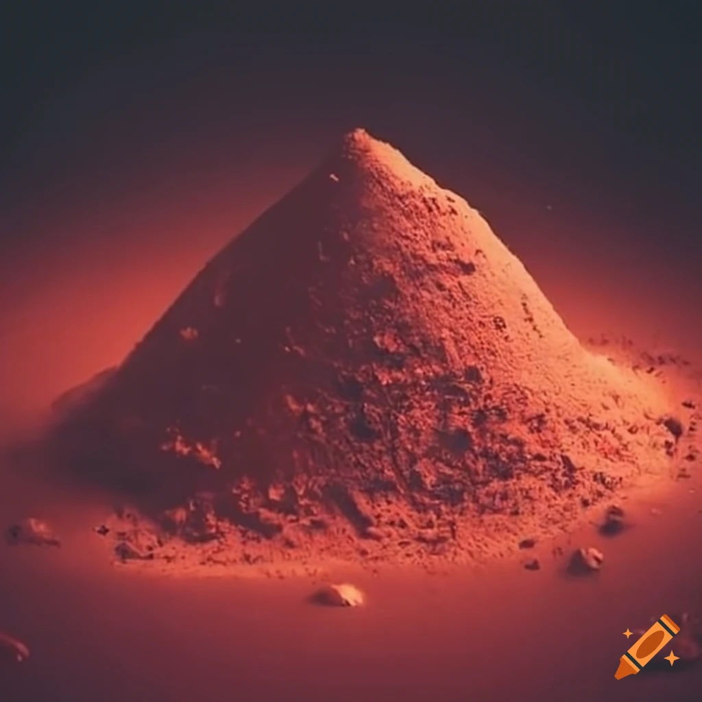 Texture of a pile of red dust