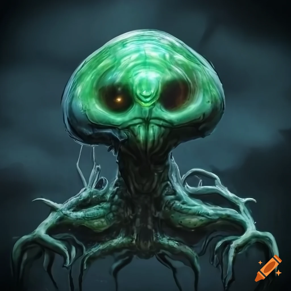 Creepy 2d game with alien creatures and slimy tiles