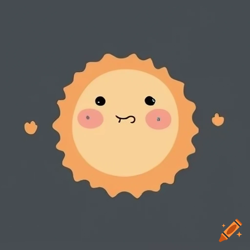 Cute minimal sun sticker