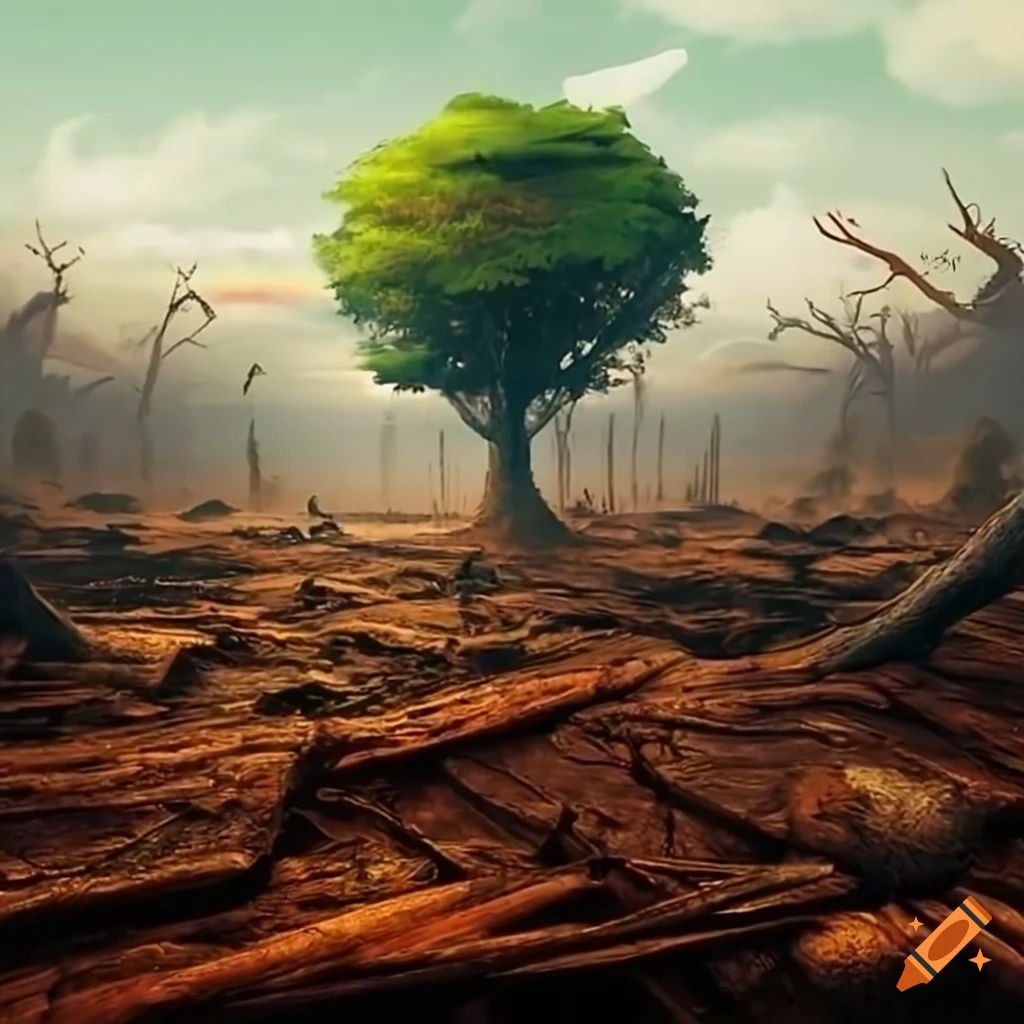 Depiction of deforestation