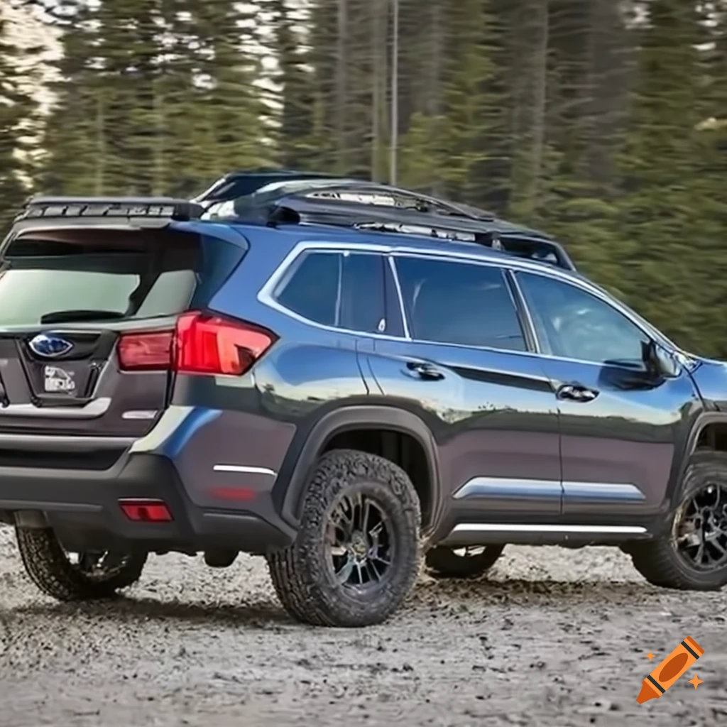 Rugged Subaru Ascent conquering tough terrains on Craiyon