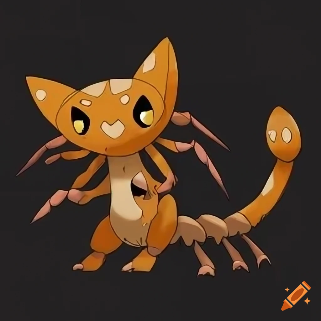 Cat scorpion pokemon illustration on Craiyon