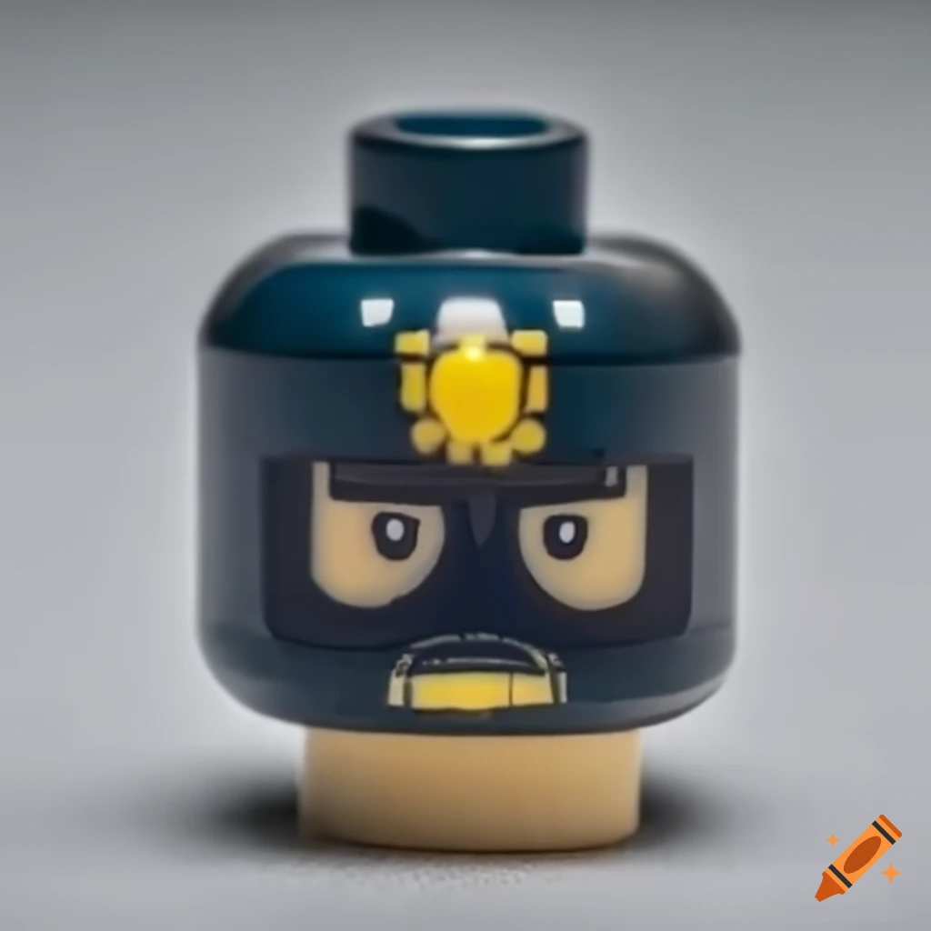 High quality lego police head on Craiyon