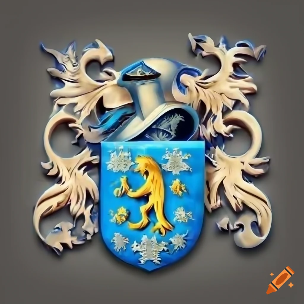 Photo realistic coomber family crest from the 16th century on Craiyon