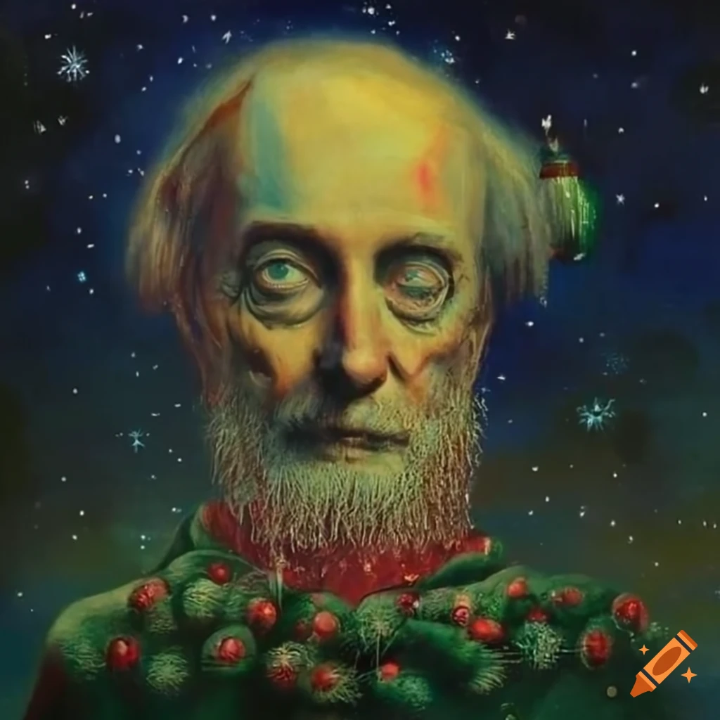 Surreal christmas card inspired by carel willink