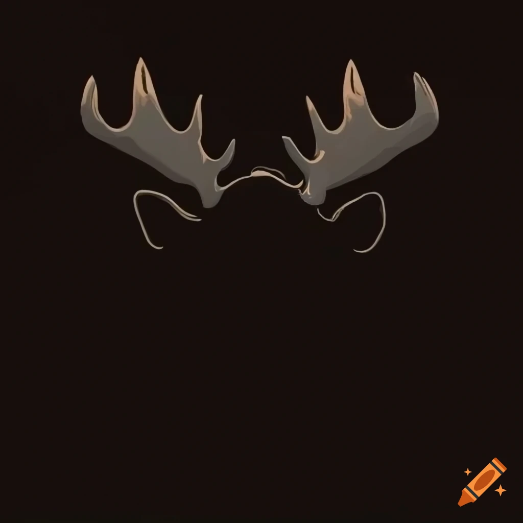 Silhouette of a moose head with a fist on Craiyon