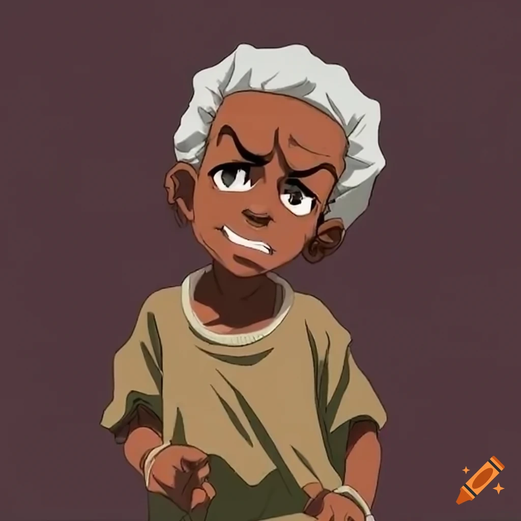 Black grandfather dancing in boondocks style on Craiyon