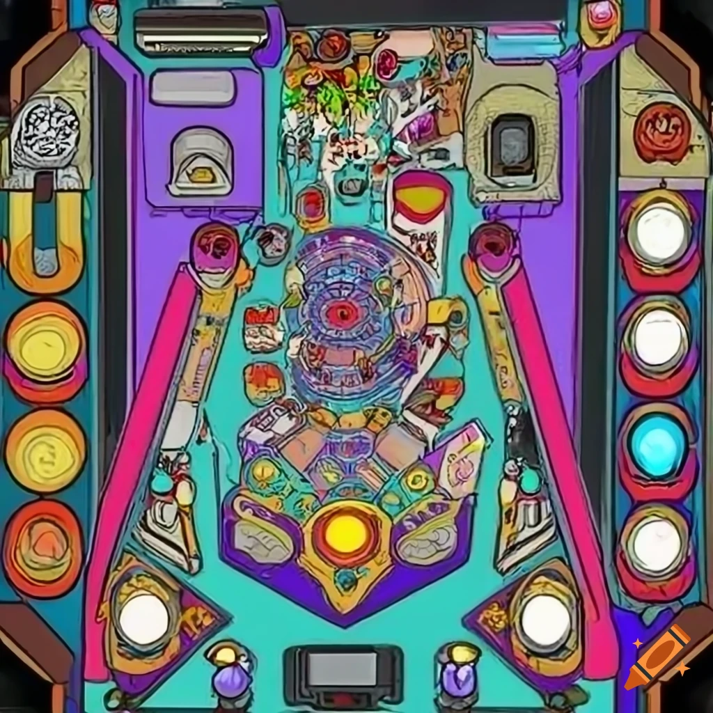 Trippy pinball profile picture for Twitch on Craiyon