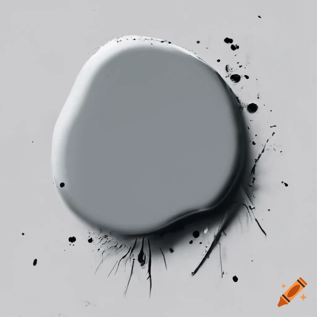 Abstract grey paint splotch
