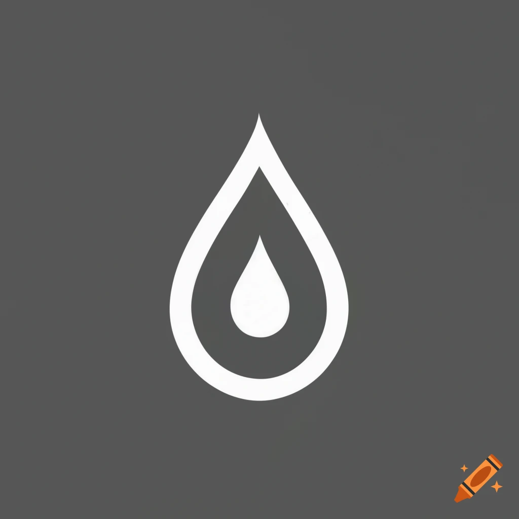 White blood drop symbol on Craiyon