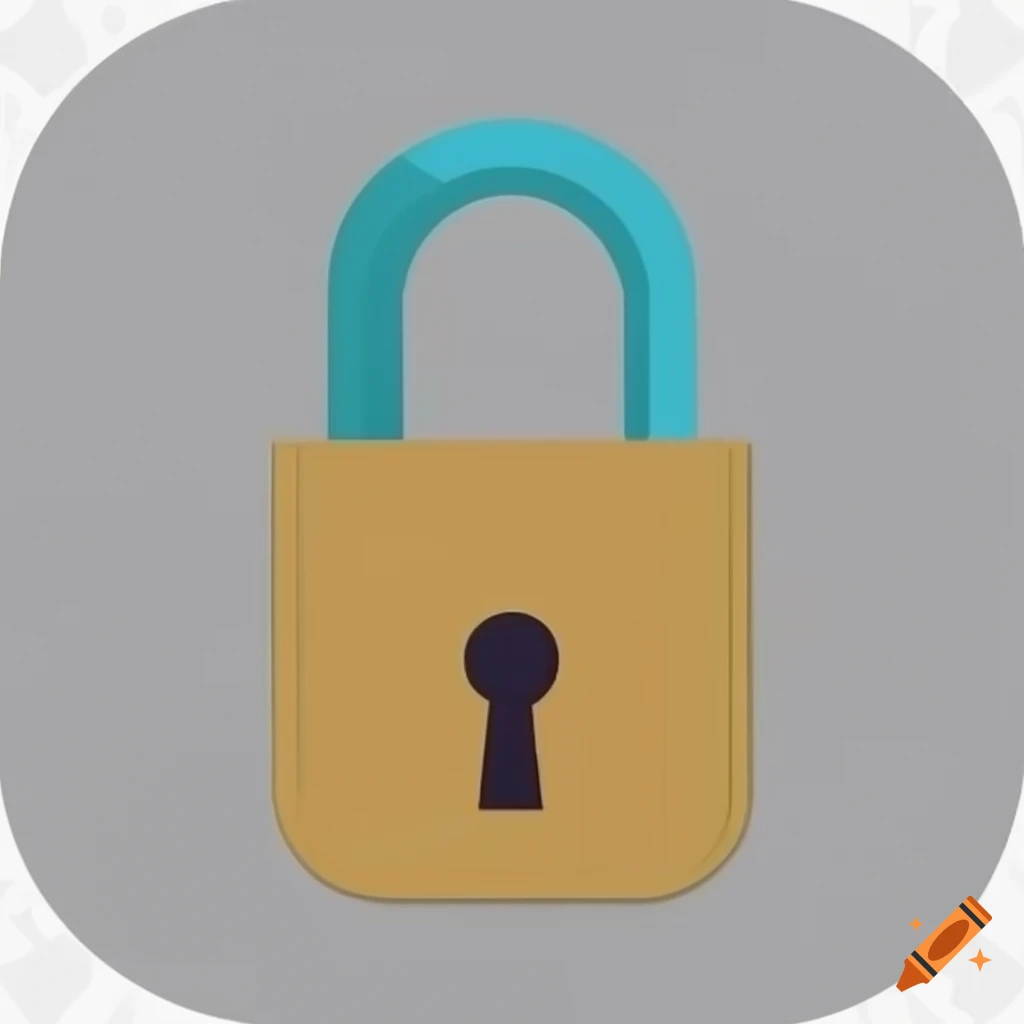Cute lock icon on Craiyon