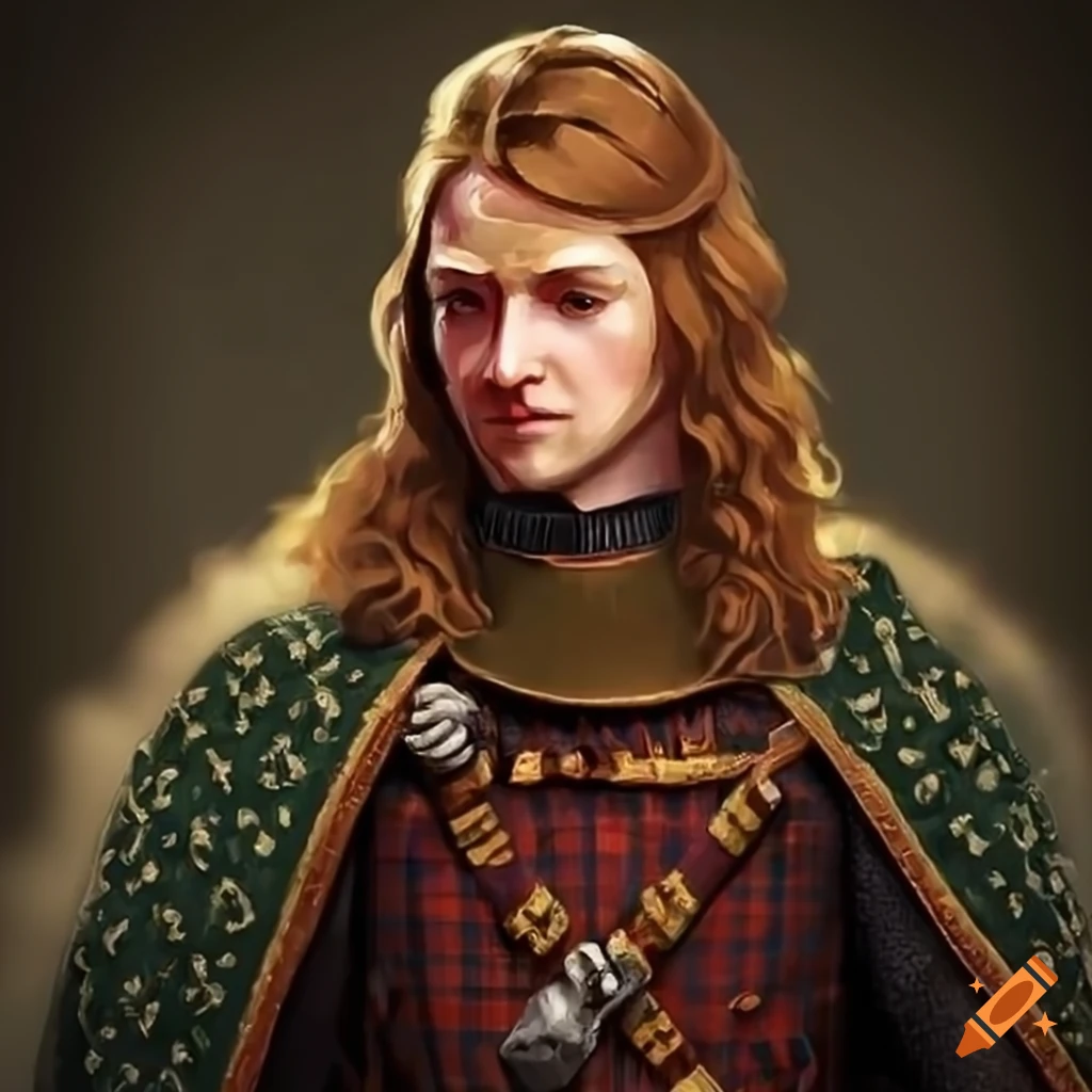 Portrait of a scottish medieval prince on Craiyon