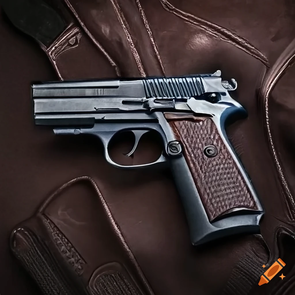 Detailed image of a modern russian pistol