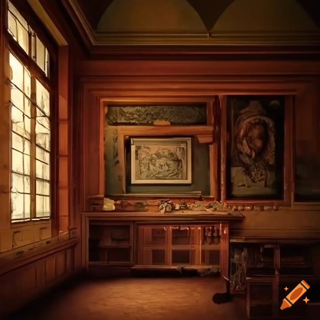 Room with various decorative artifacts