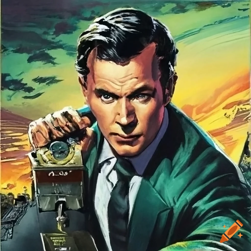 Pulp magazine cover with detective theme