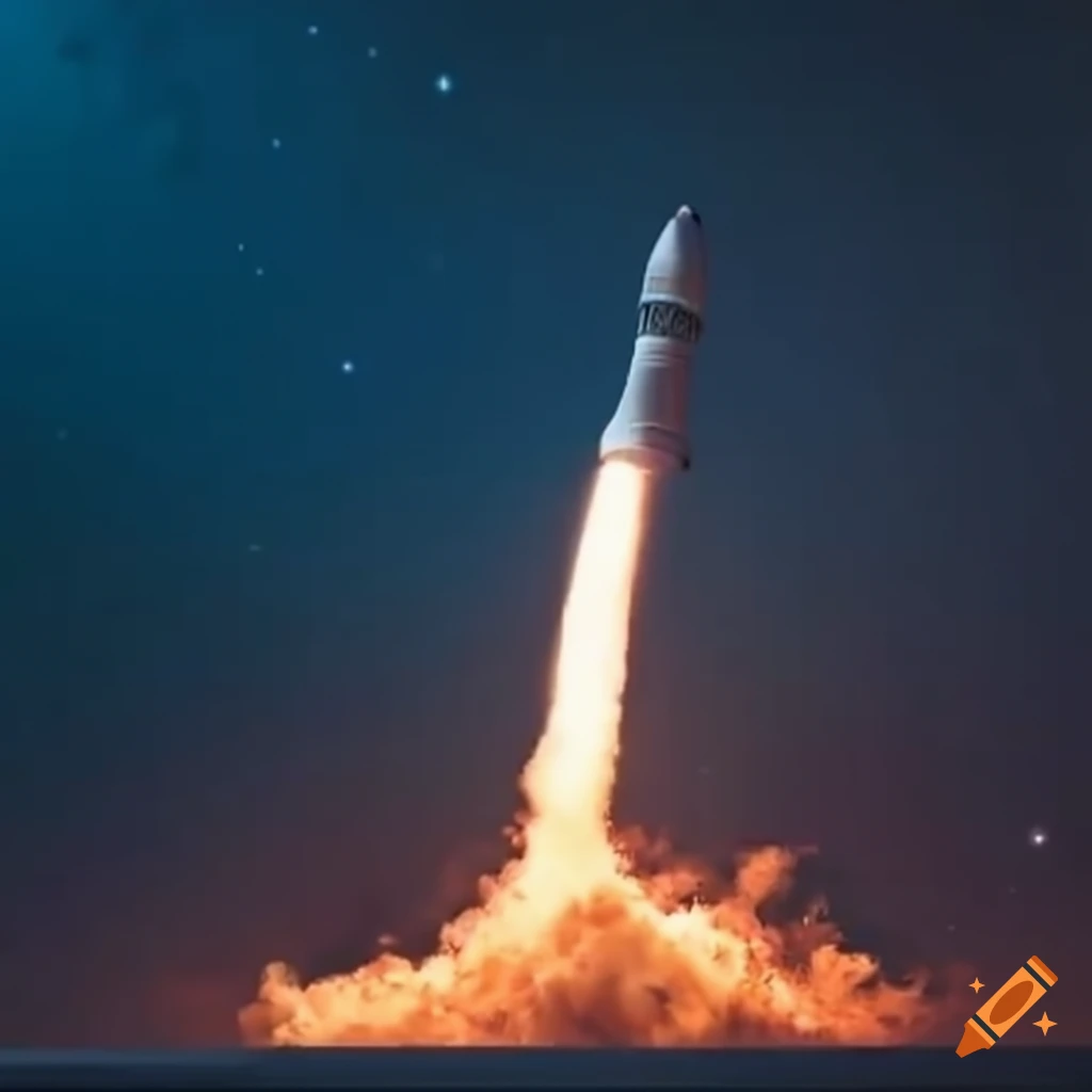 Rocket blasting off towards the stars