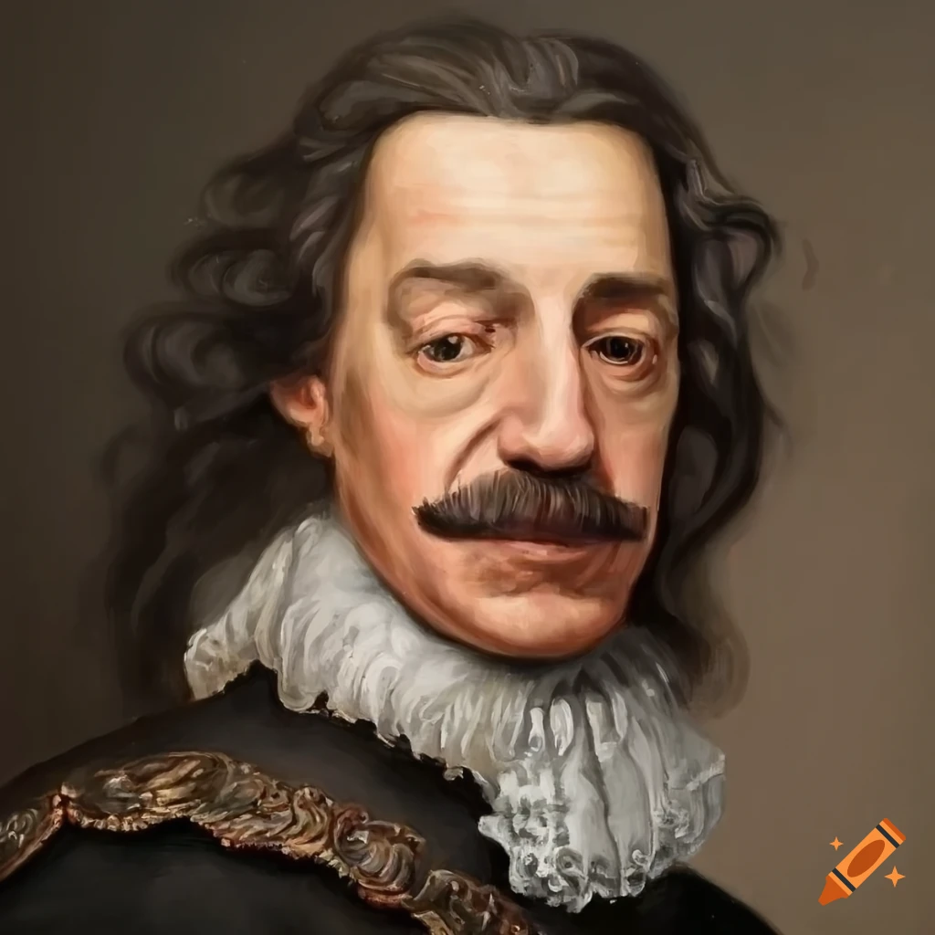 Portrait of a handsome spanish count from the 17th century