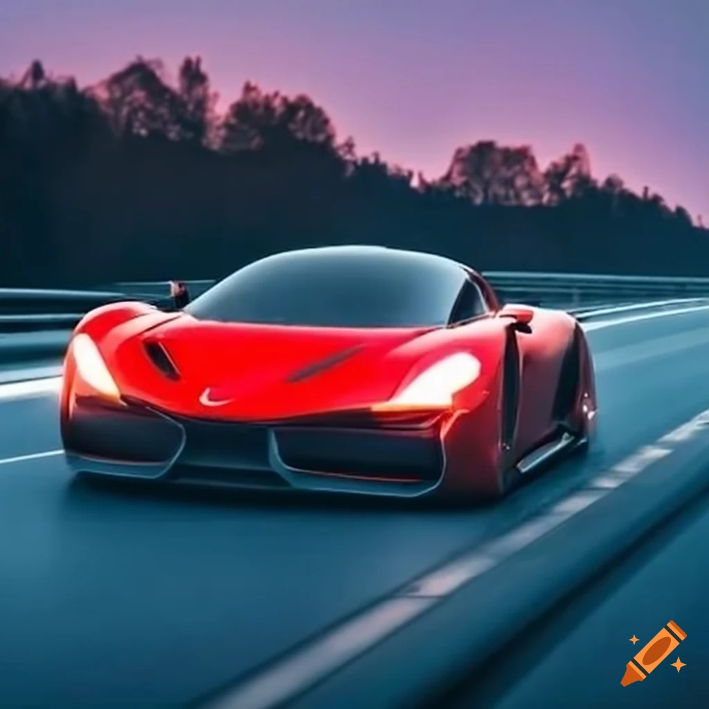 Hyper car racing on the highway