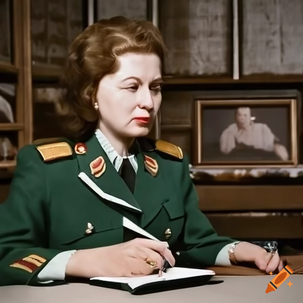 Image of a soviet female judge in military uniform
