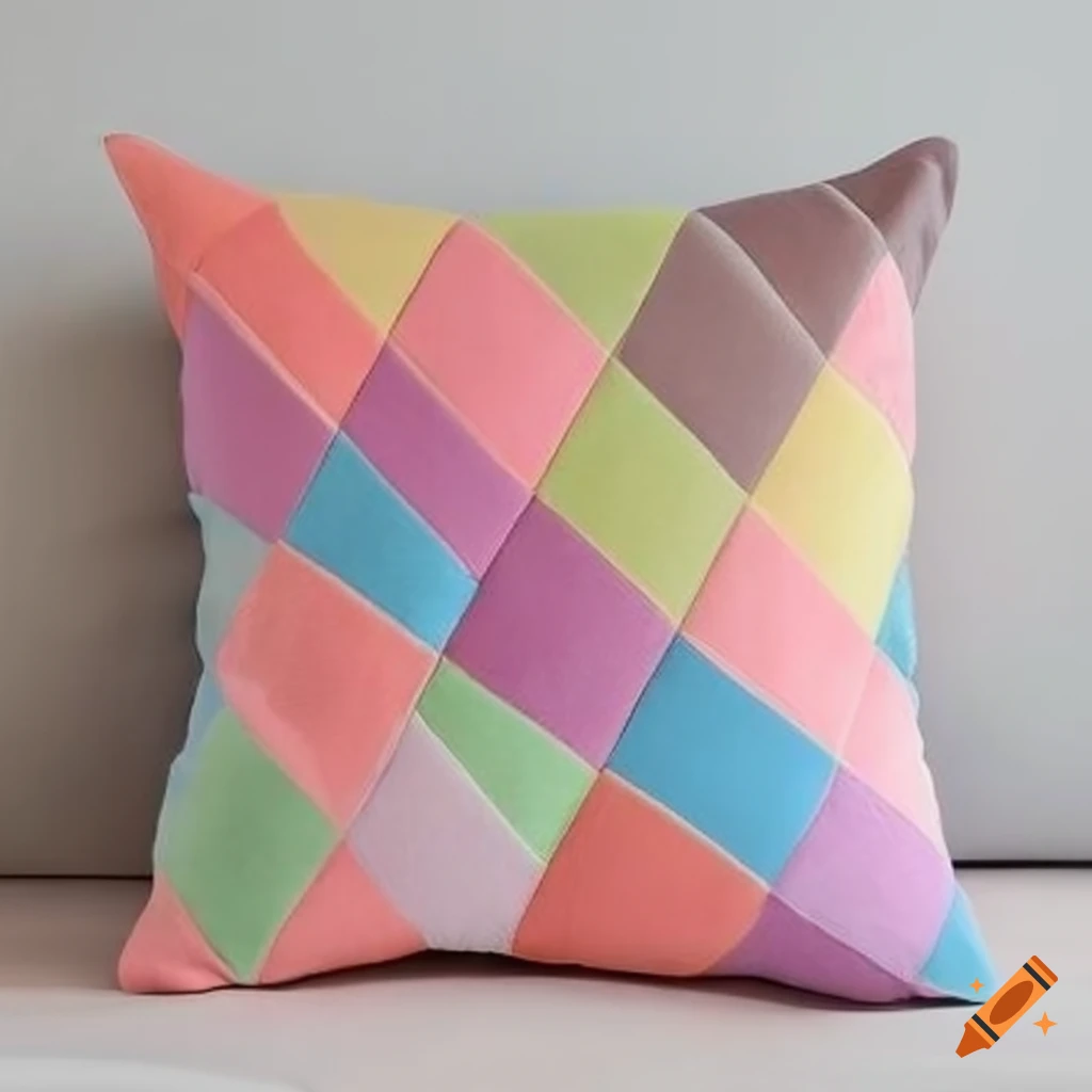 Pastel colored triangle pillow